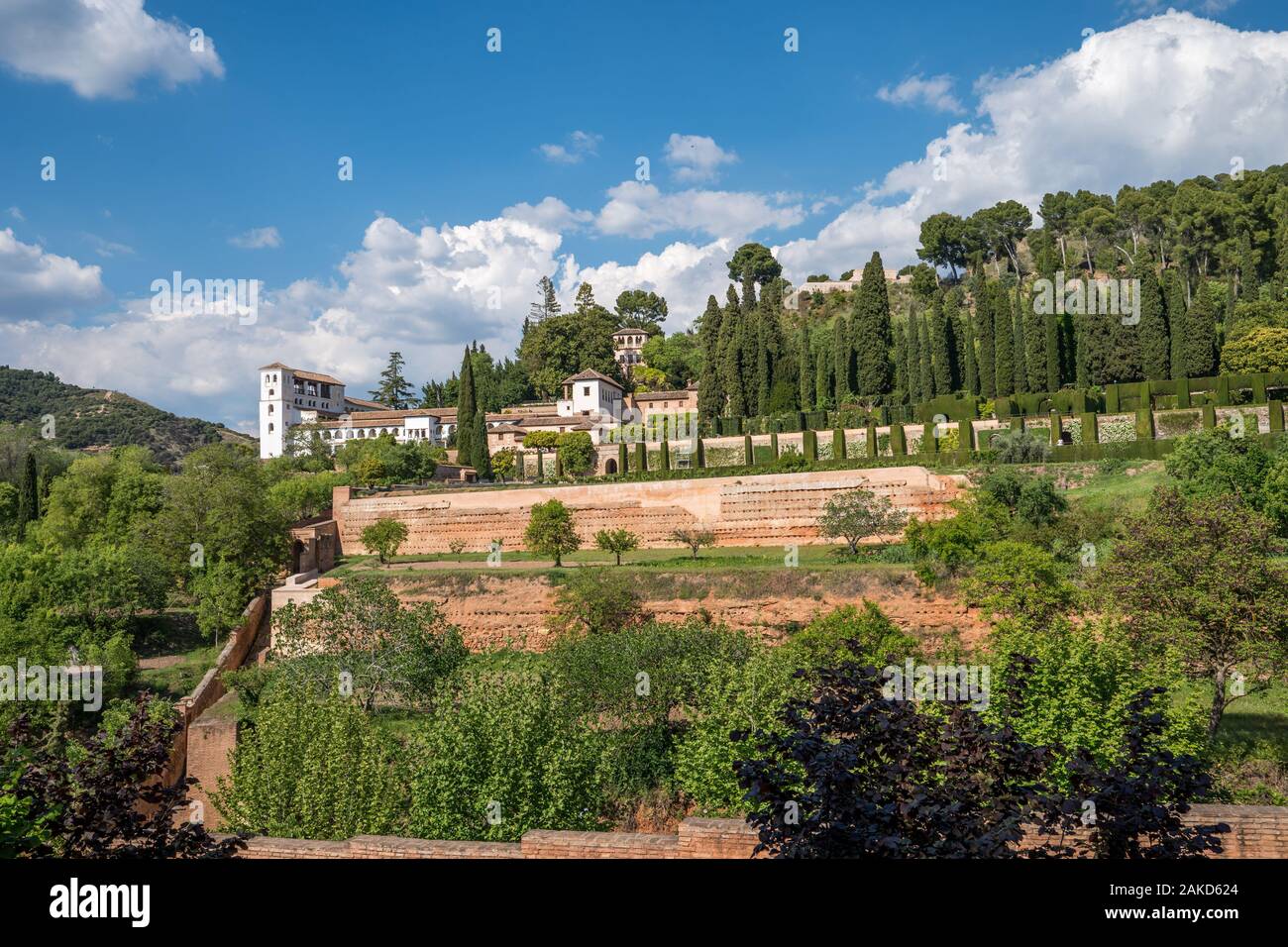 Arabic style architecture, building and art design in Alhambra Stock ...