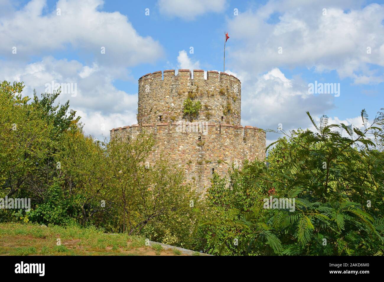The Halil Pasha Tower defensive flag tower in the grounds of the 15th ...