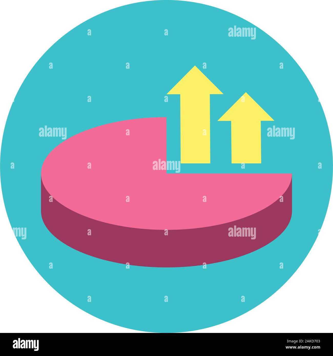 Arrows increase and cake design, Workflow infographic data information ...