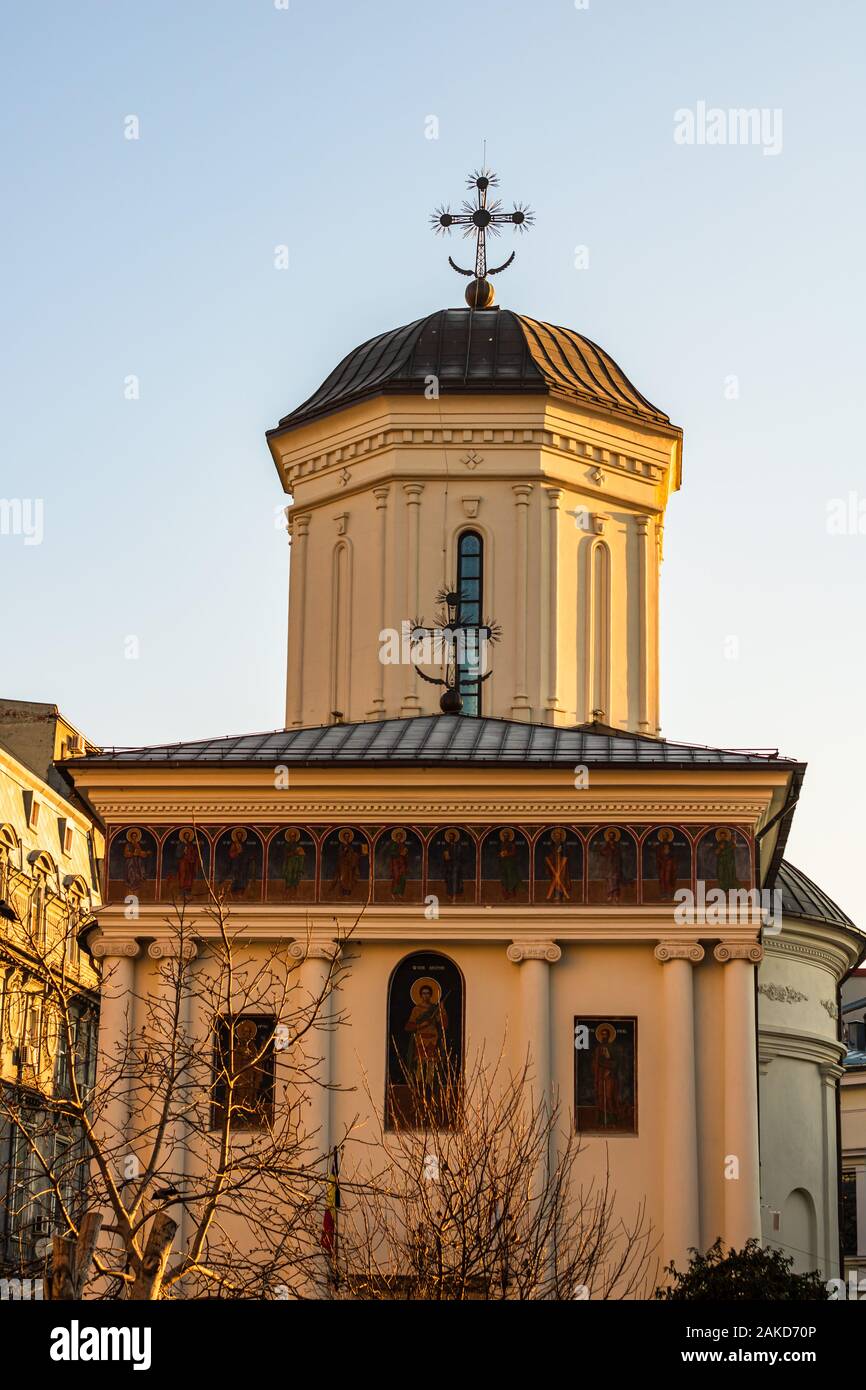 Old town church. Orthodox church in Bucharest, Romania, 2020 Stock ...