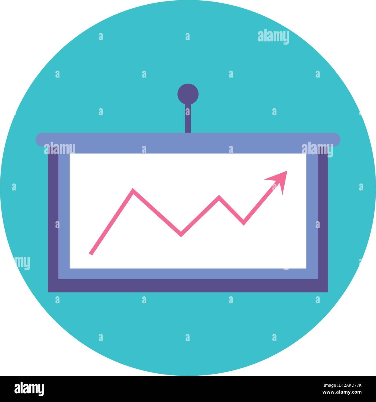 Arrow increase over board design, Workflow infographic data information ...
