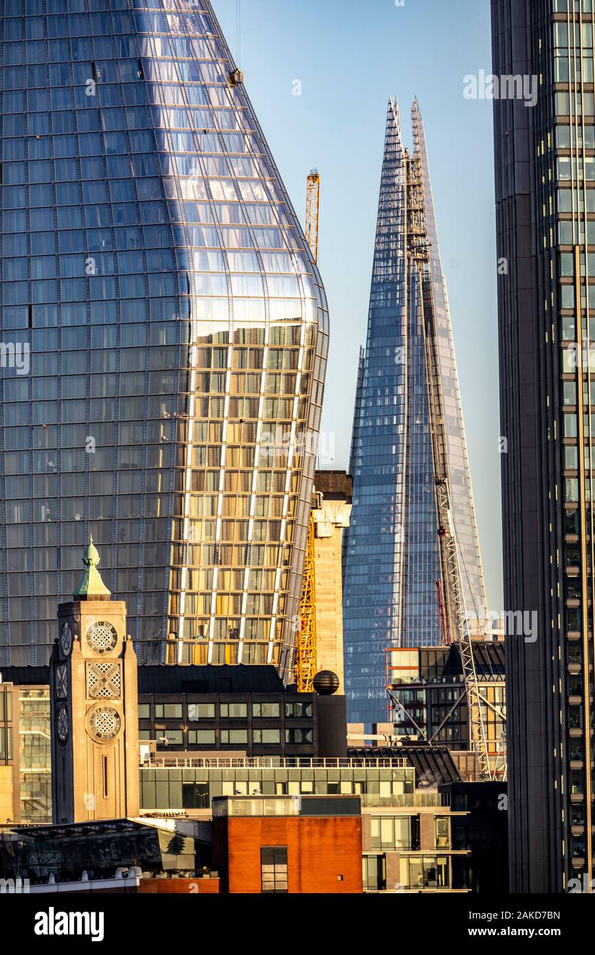 Skyline, One Blackfriars Building, Left, middle The Shard, Centre ...