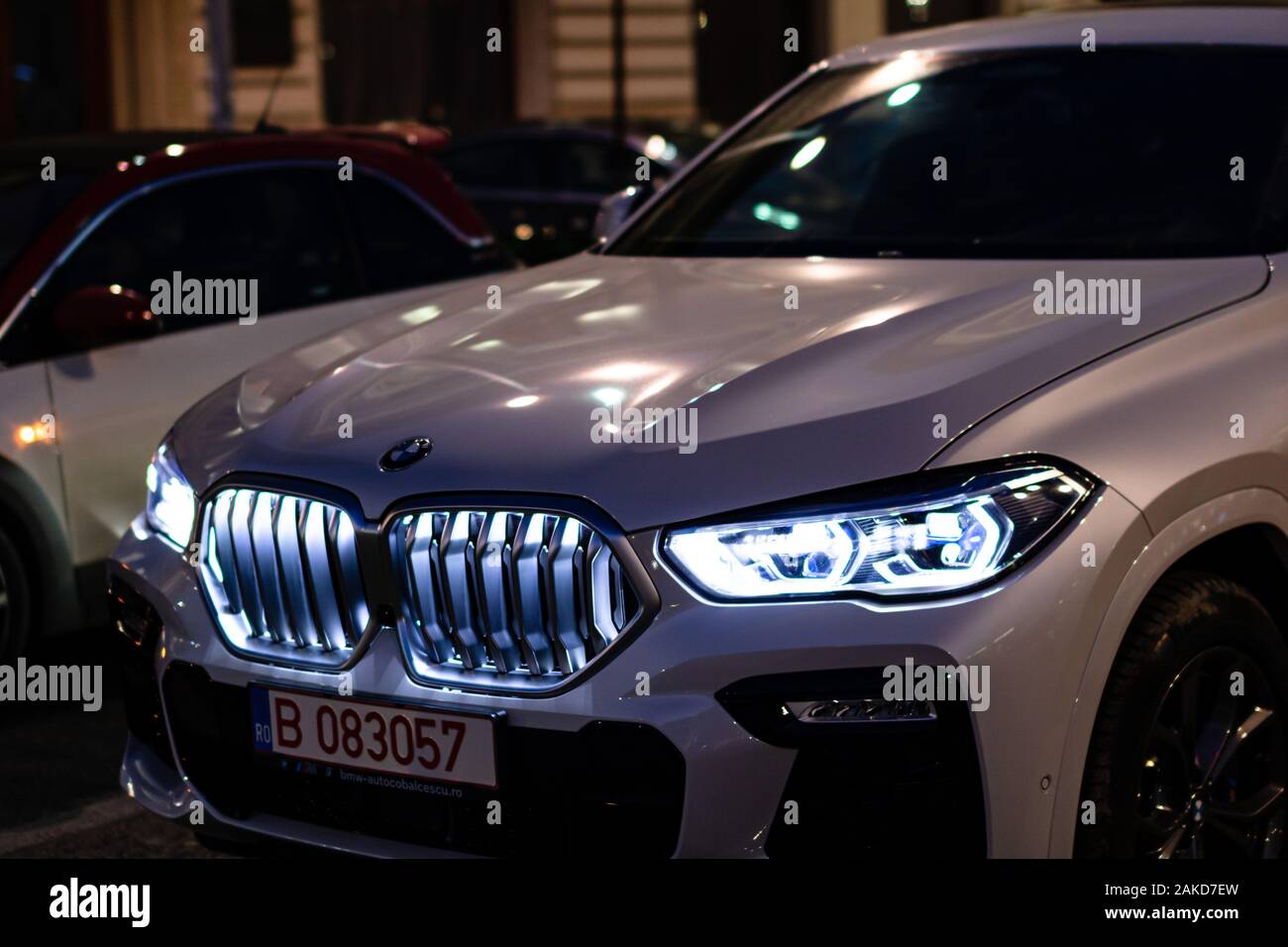 The new BWM X6 car blocked in traffic at the rush hour in Bucharest ...