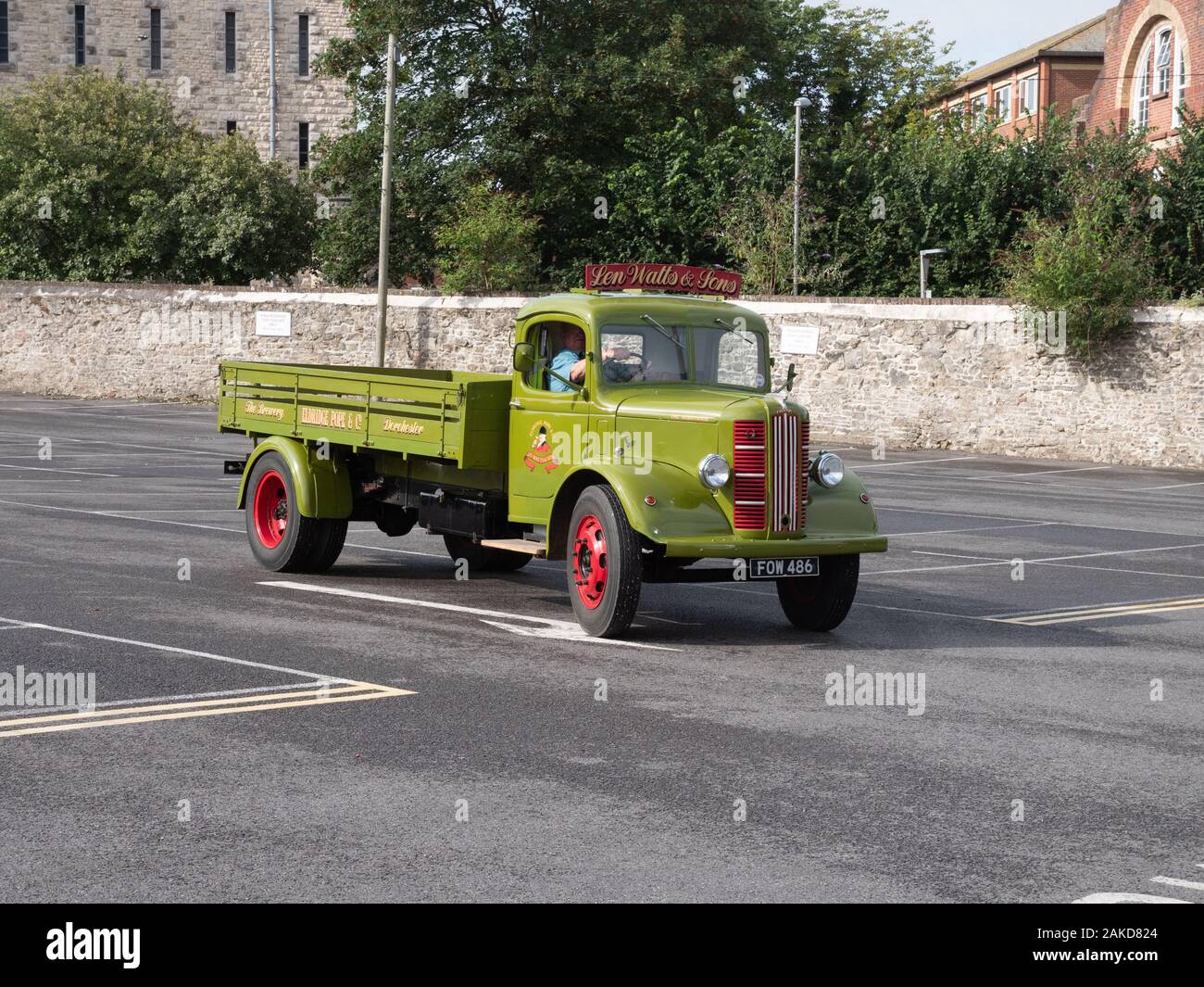 Preserved Brewery lorry at a rally in Dorchester Stock Photo - Alamy