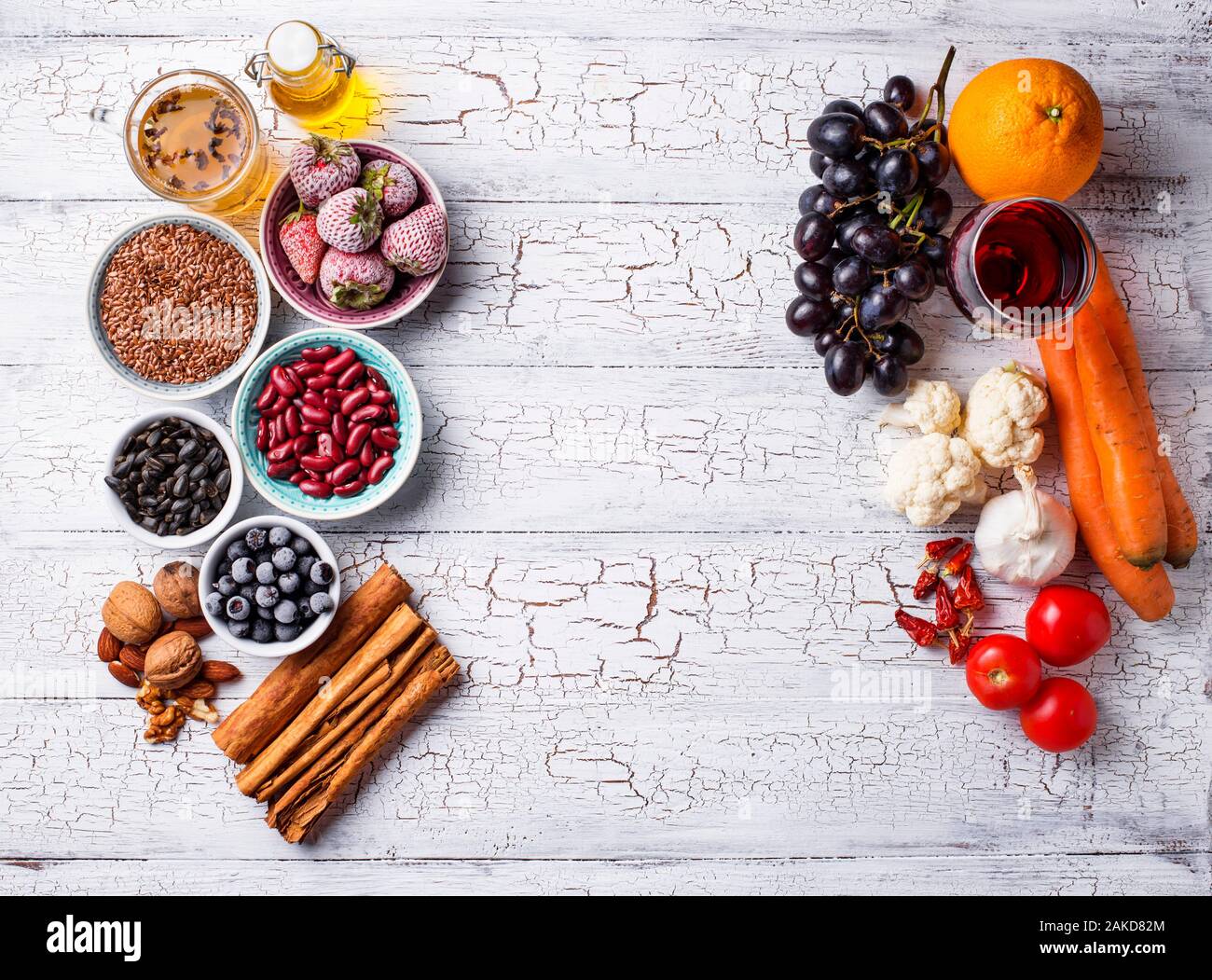 Cancer fighting products. Food for healthy Stock Photo - Alamy