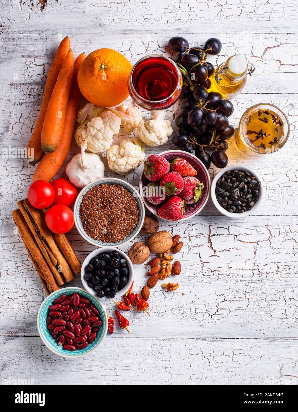 Cancer fighting products. Food for healthy Stock Photo - Alamy