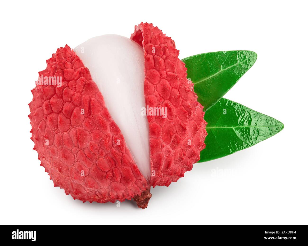 lychee fruit isolated on white background with clipping path and full ...