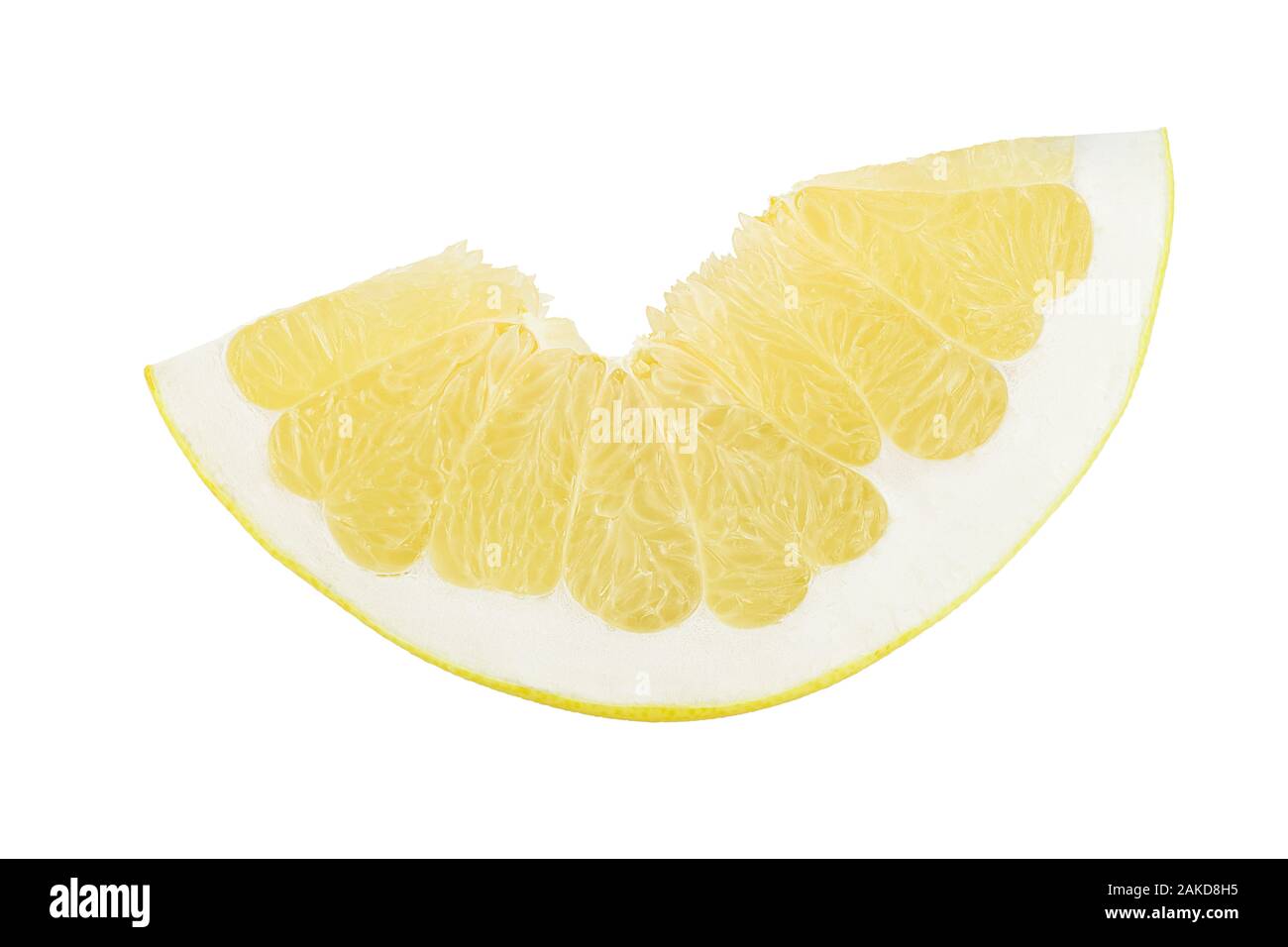 slice of pomelo isolated on white background Stock Photo - Alamy
