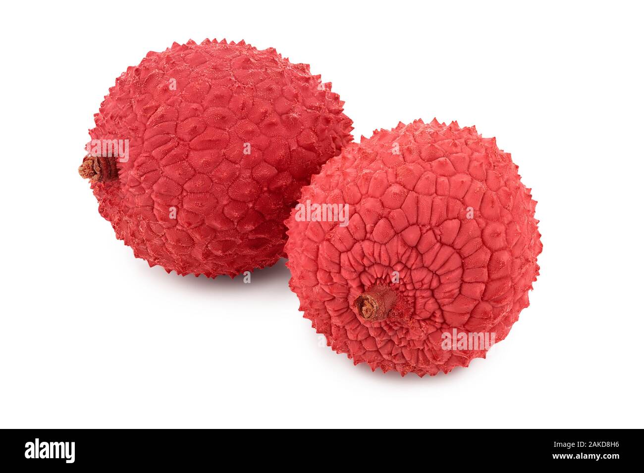lychee fruit isolated on white background with clipping path and full ...