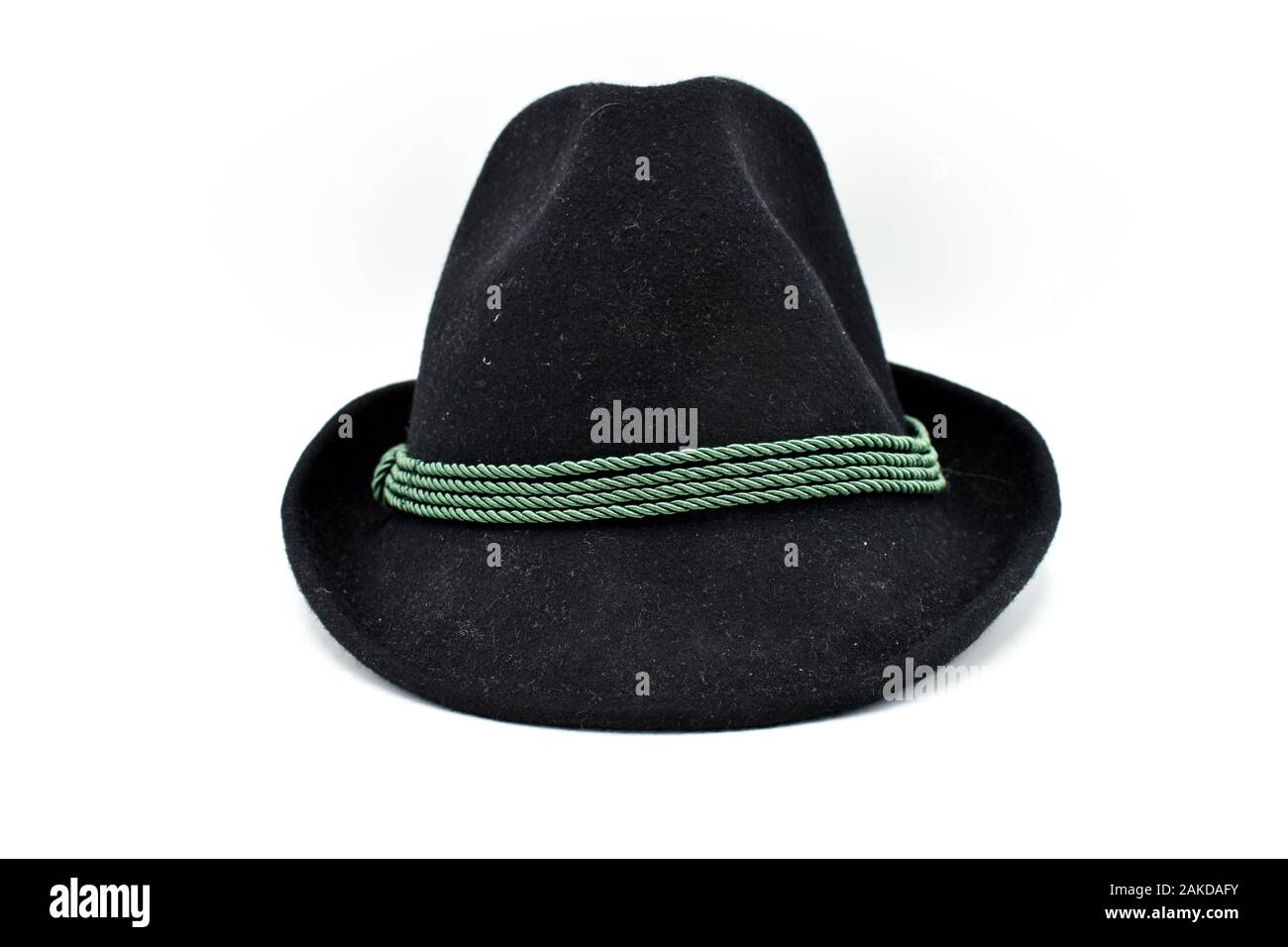 Traditional bavarian mens Oktoberfest hat isolated on white background ...