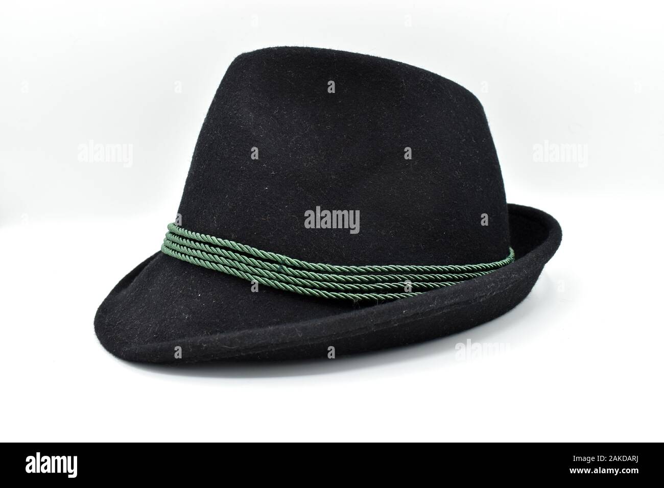 Traditional bavarian mens Oktoberfest hat isolated on white background ...