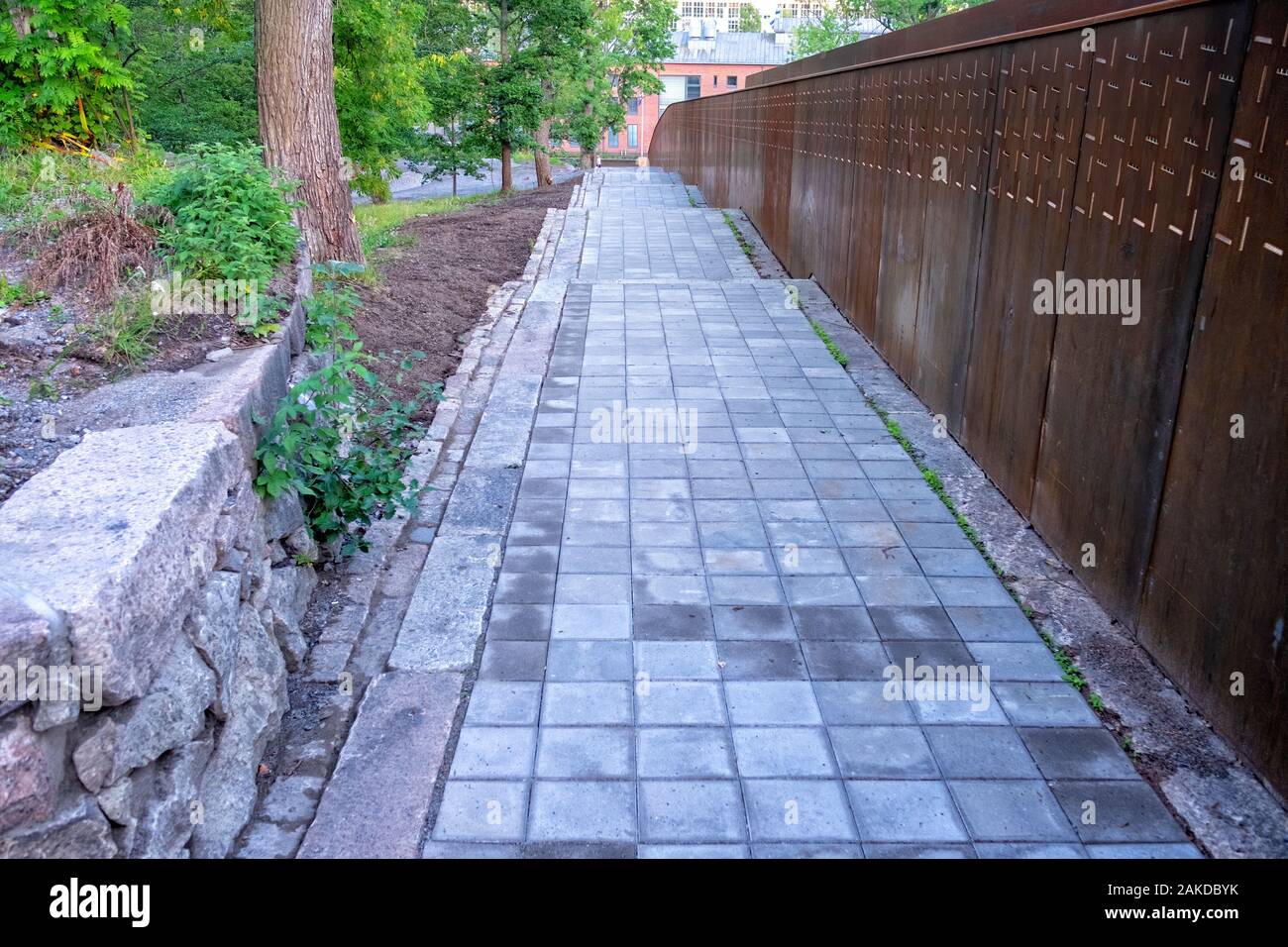 Image of typical street view in Turku, Finland with a population of ...