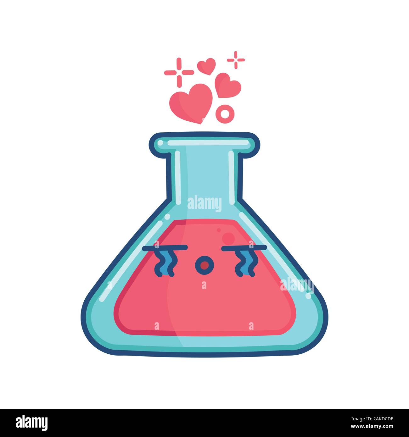kawaii sad valentine love potion illustration isolated on white Stock ...