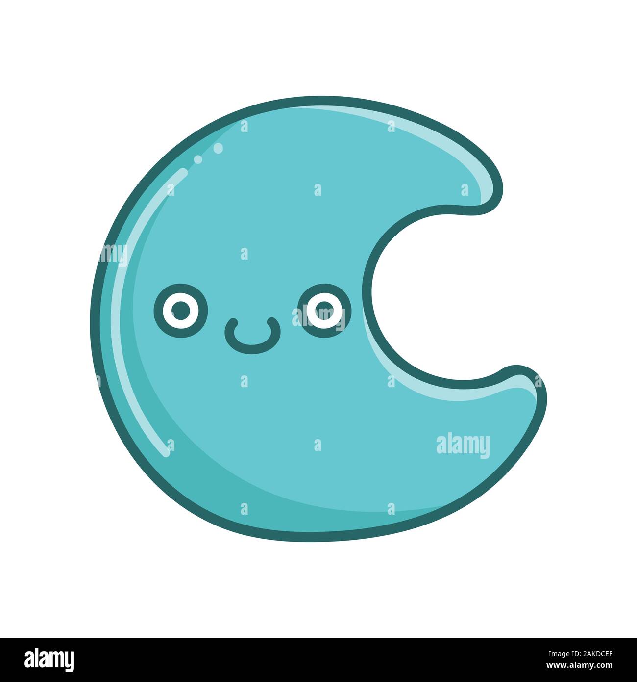 Smiling moon face Stock Vector Images - Alamy