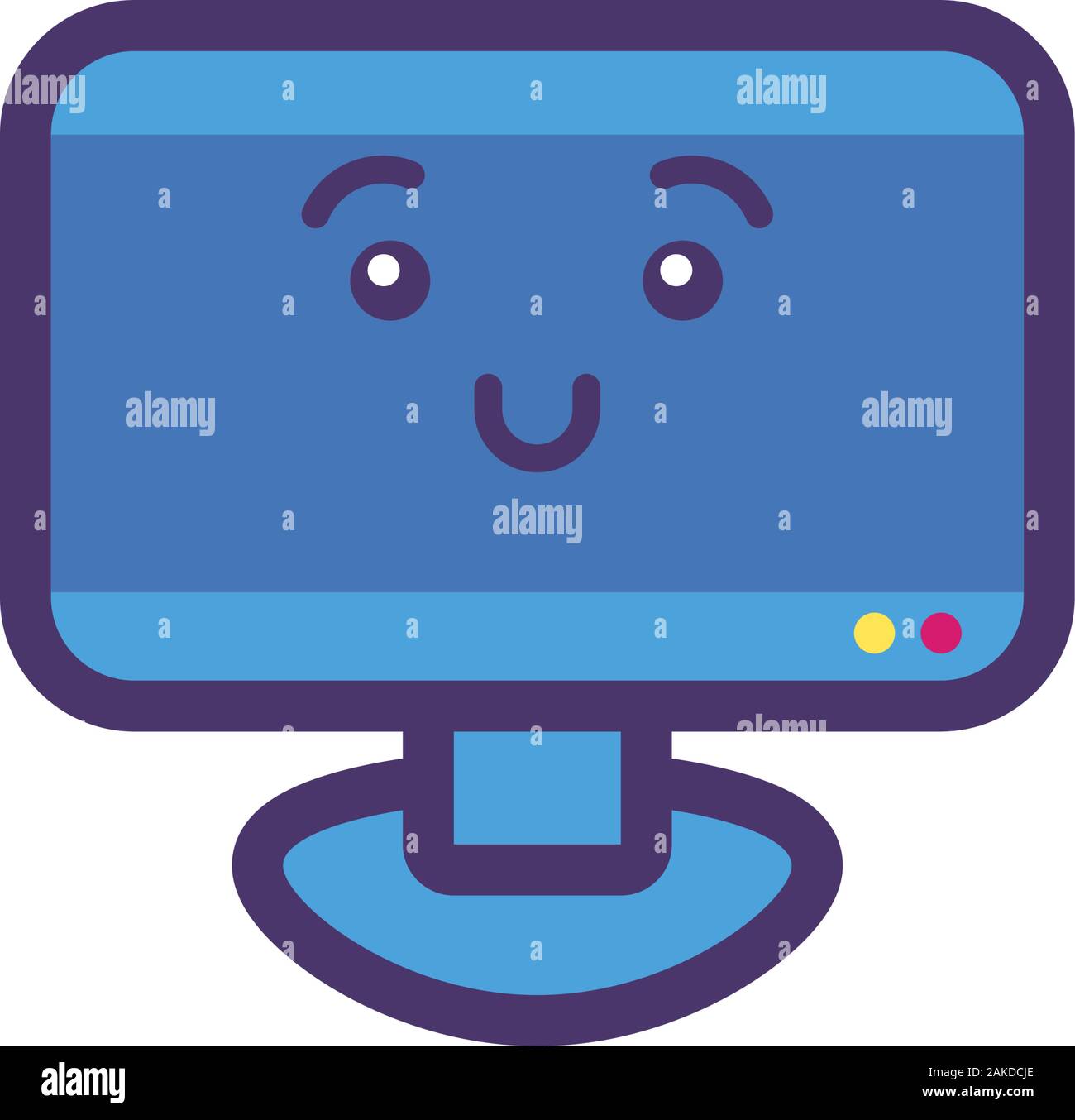 computer cartoon design, Kawaii expression cute character funny and ...