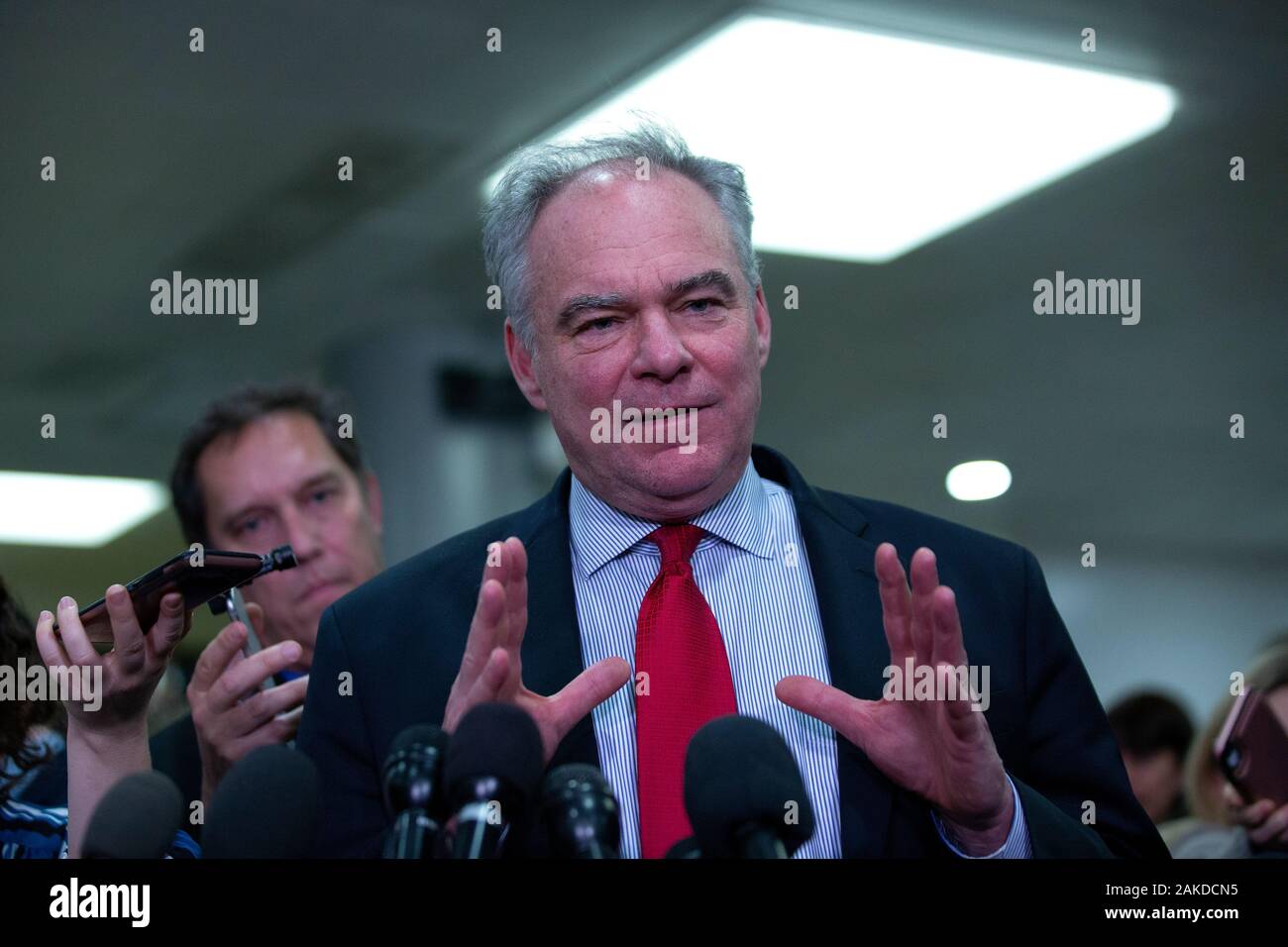Washington DC, USA. 8th January, 2020. United States Senator Tim Kaine ...