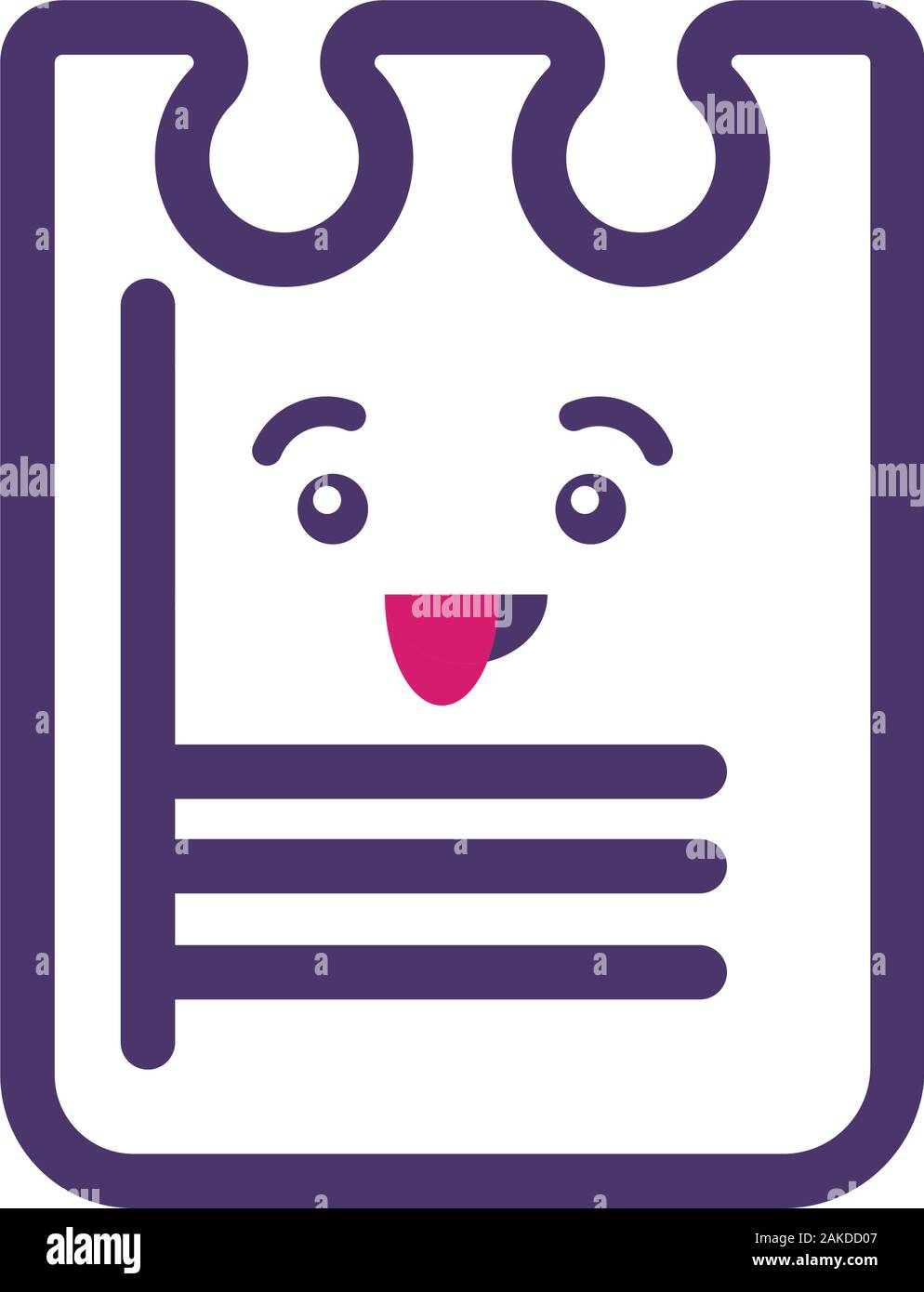 piece of note cartoon design, Kawaii expression cute character funny ...