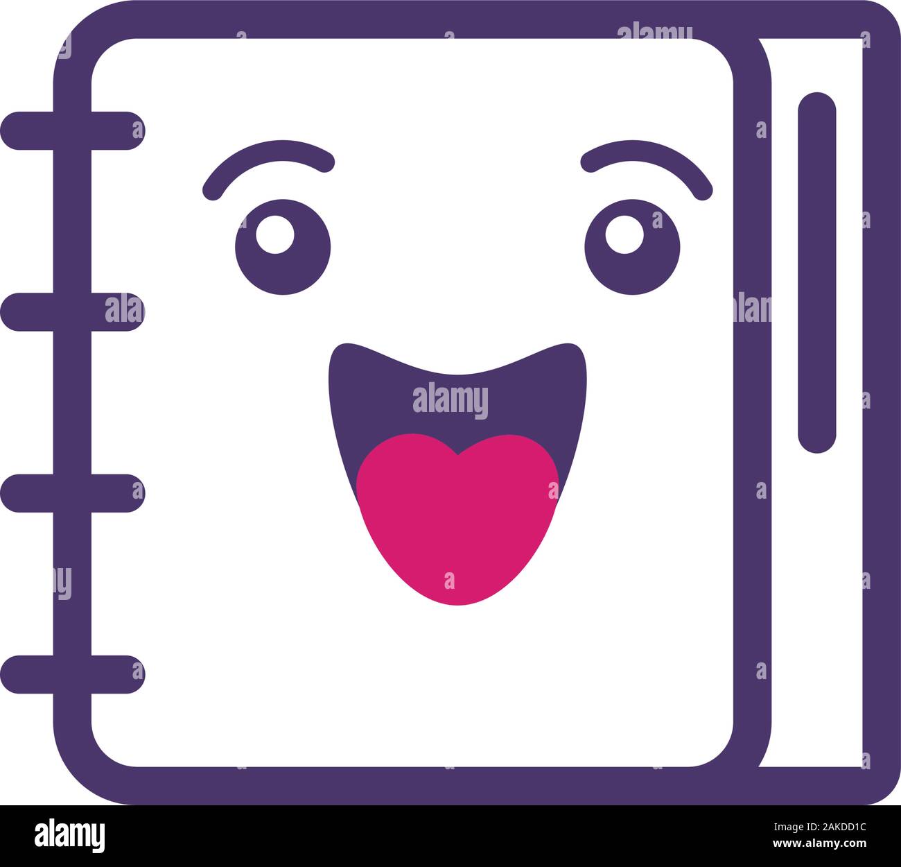 Notebook emoticon kawaii cartoon hi-res stock photography and images ...