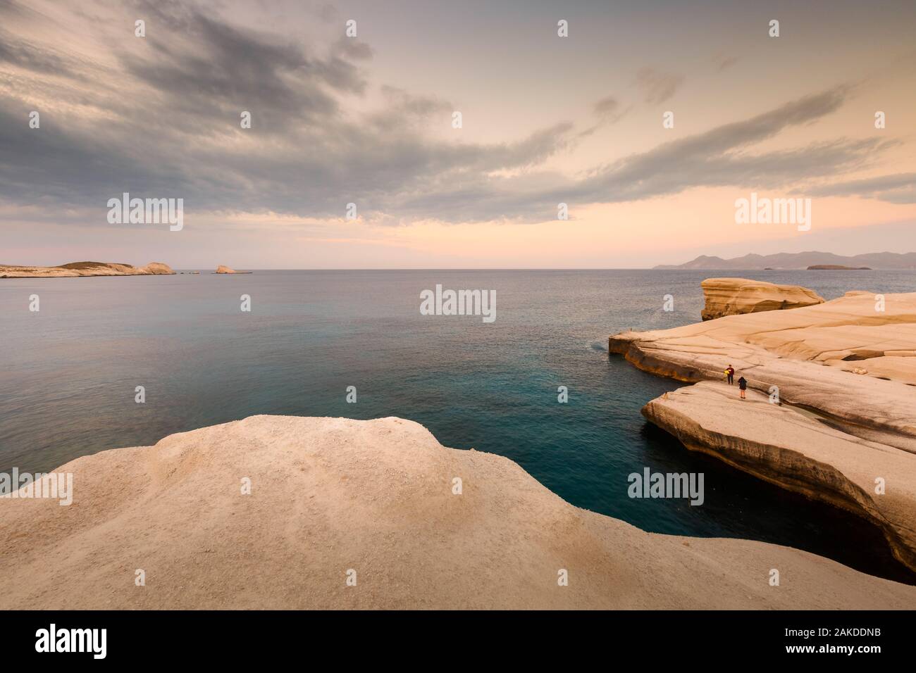 Volcanic rock formations on Sarakiniko beach on Milos island, Greece ...