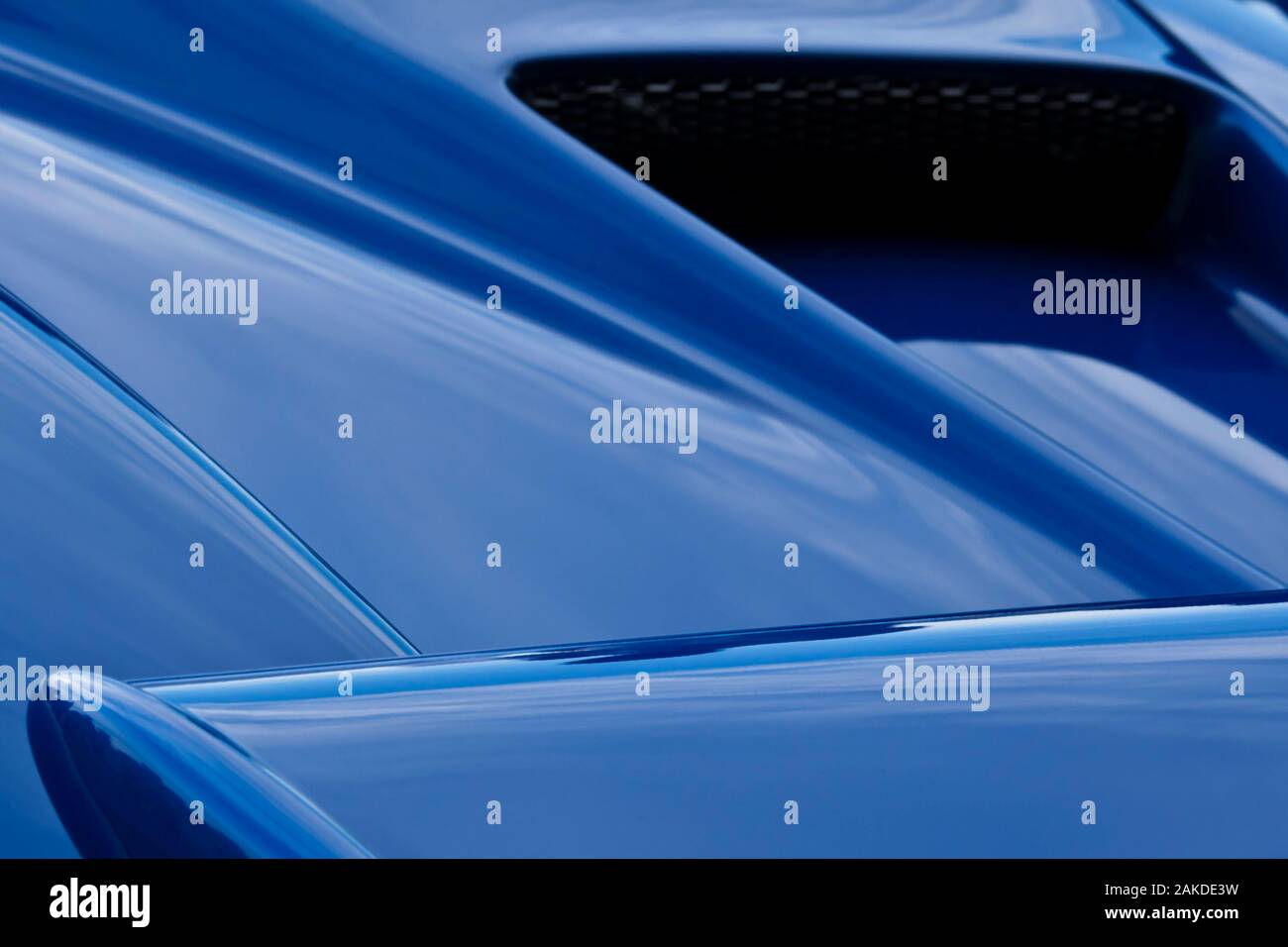 Abstract image showing detail form a blue sportscar Stock Photo - Alamy