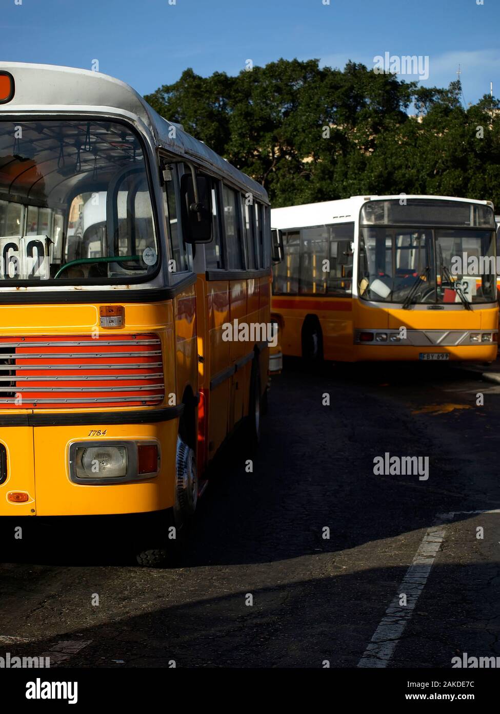 The legendary and iconic Malta public buses Stock Photo - Alamy