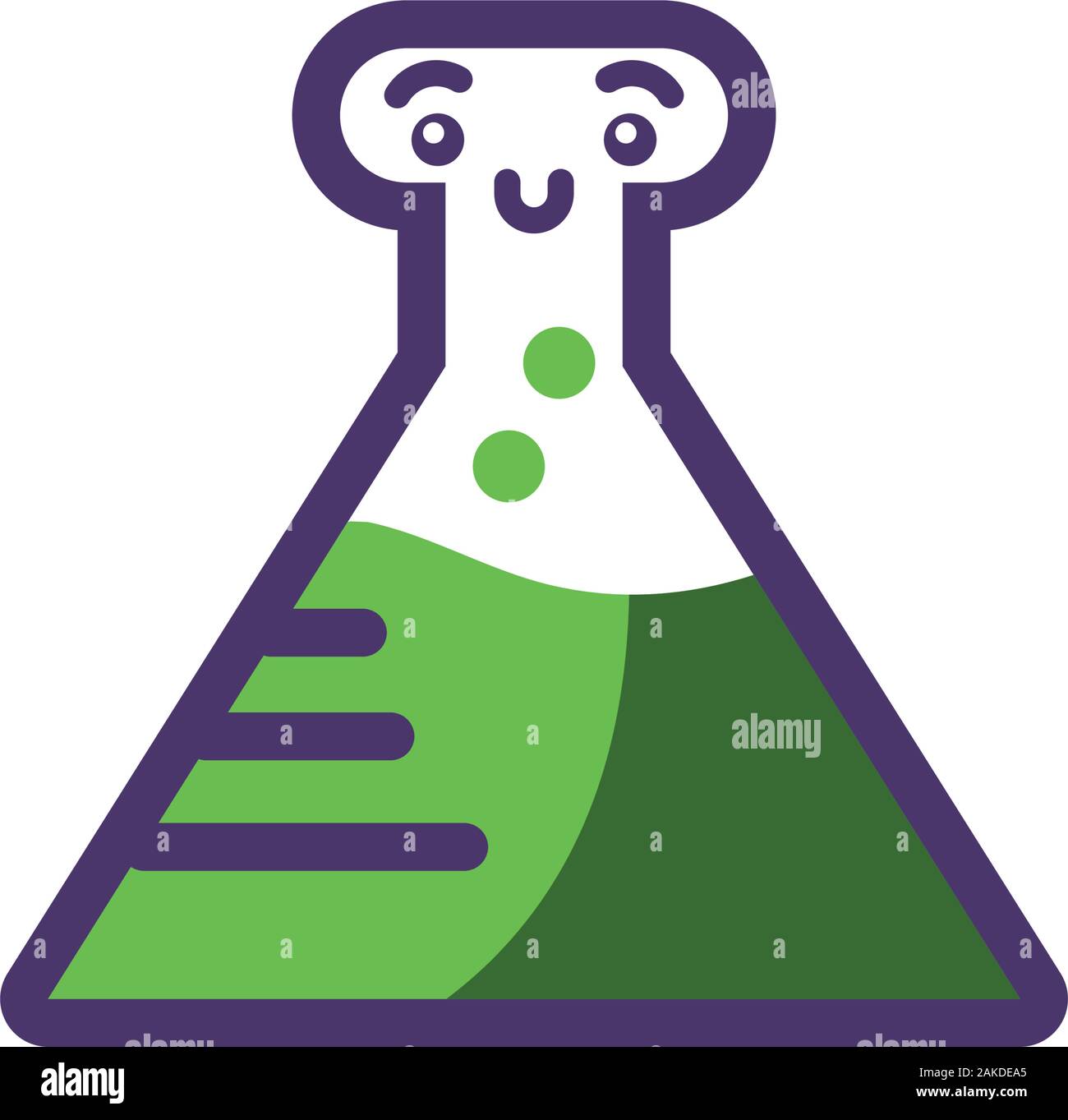 Flask chemistry kawaii cartoon Stock Vector Images - Alamy