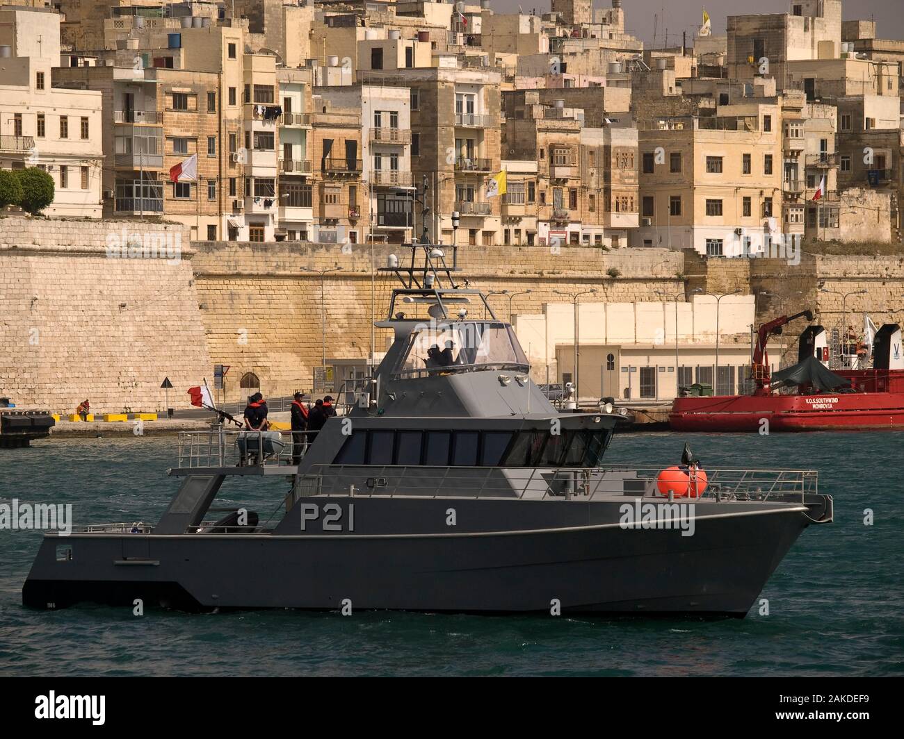 VALLETTA, MALTA - APR18- Armed Forces of Malta Patrol Boat P21 ...