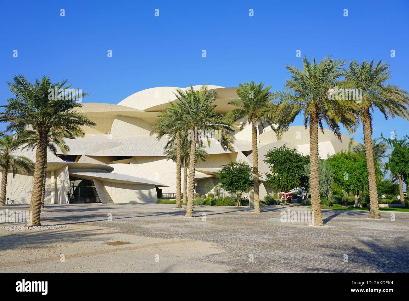 DOHA, QATAR -12 DEC 2019- View of the new National Museum of Qatar ...