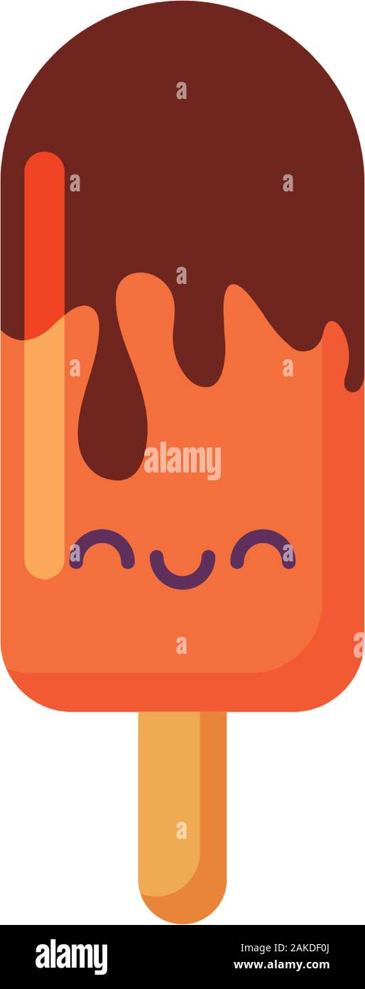 popsicle cartoon design, Kawaii expression cute character funny and ...
