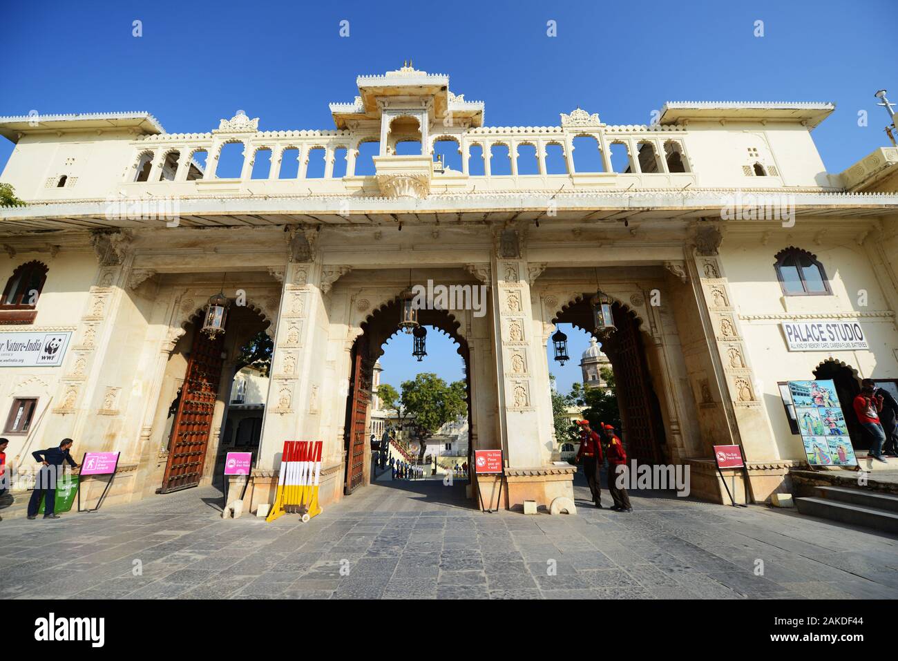 Gate to the city palace in Udaipur, Rajasthan, India Stock Photo - Alamy