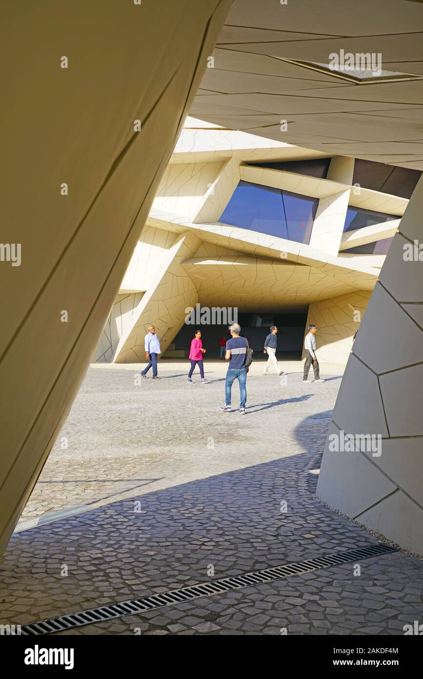 DOHA, QATAR -12 DEC 2019- View of the new National Museum of Qatar ...