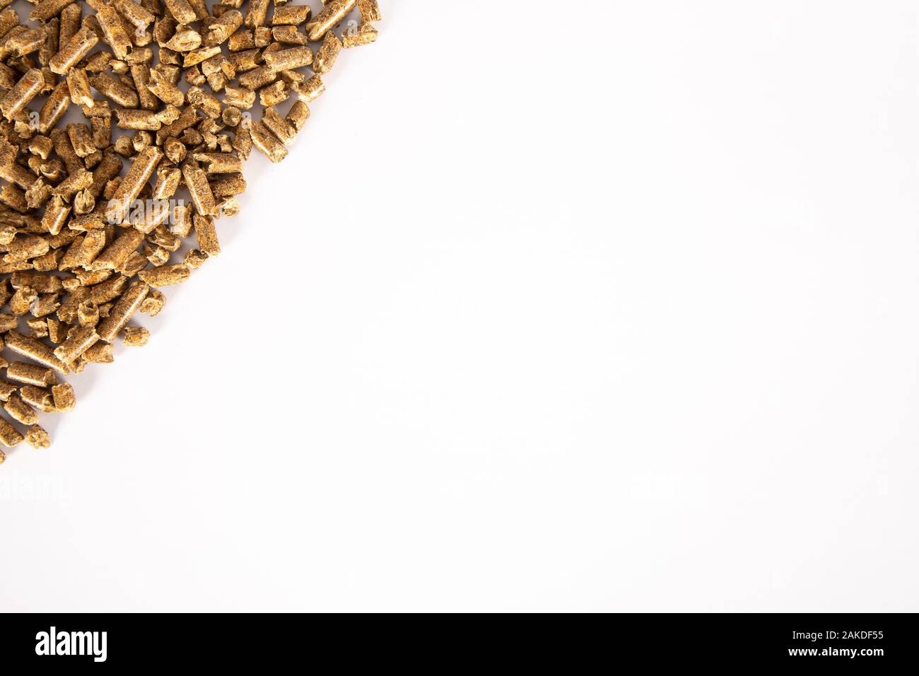 Pile of compressed wood pellets. Ecological renewable biofuel Stock ...