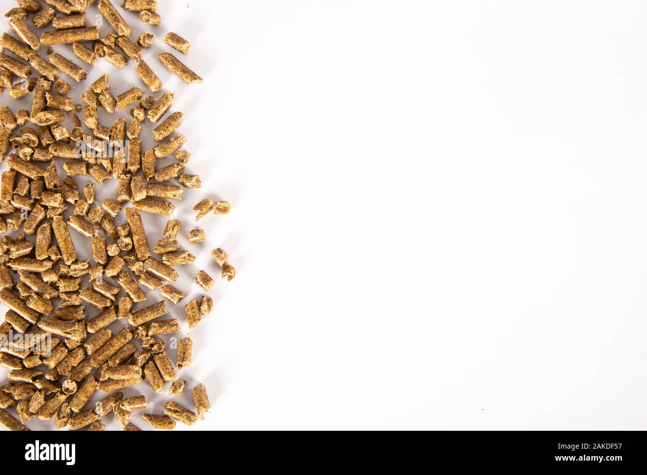 Pile of compressed wood pellets. Ecological renewable biofuel Stock ...