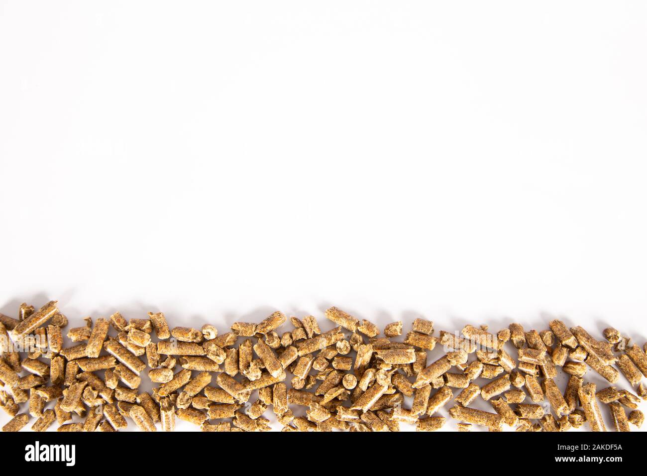 Pile of compressed wood pellets. Ecological renewable biofuel Stock ...