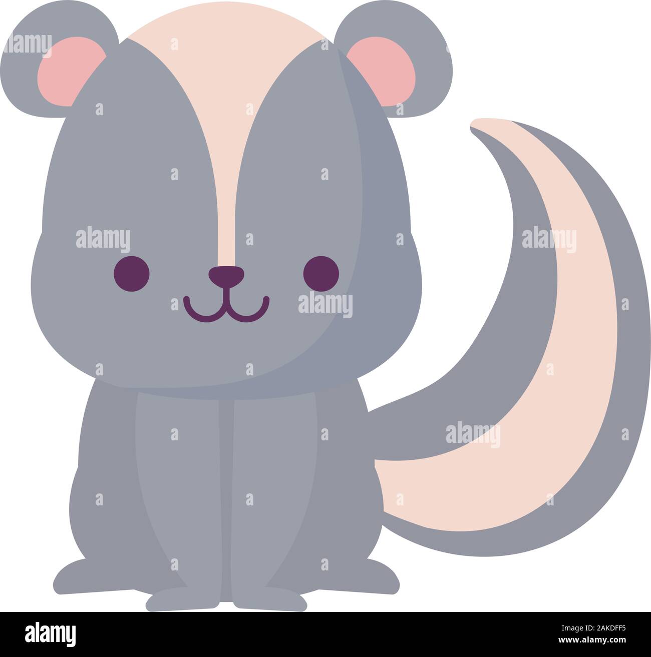skunk cartoon design, Kawaii expression cute character funny and ...