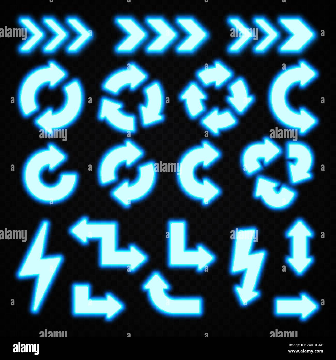 Glowing arrows symbol Stock Vector Images - Alamy