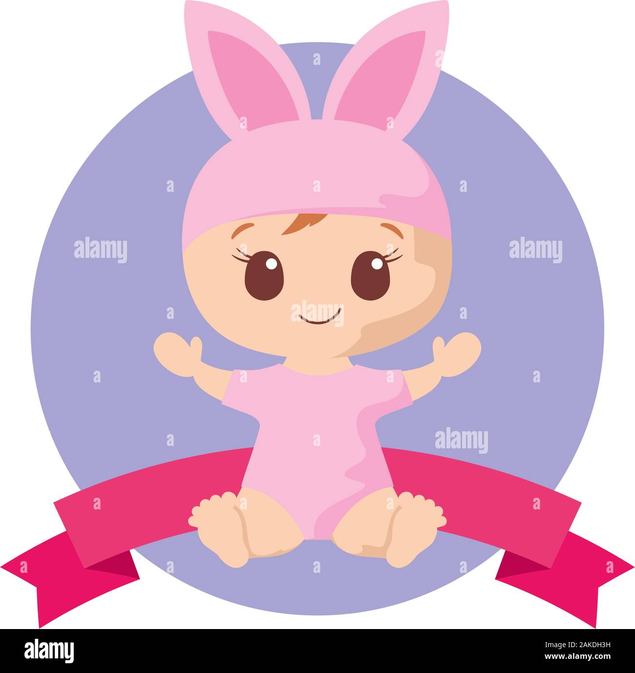 Cute baby girl with rabbit costume design, Child newborn childhood kid ...