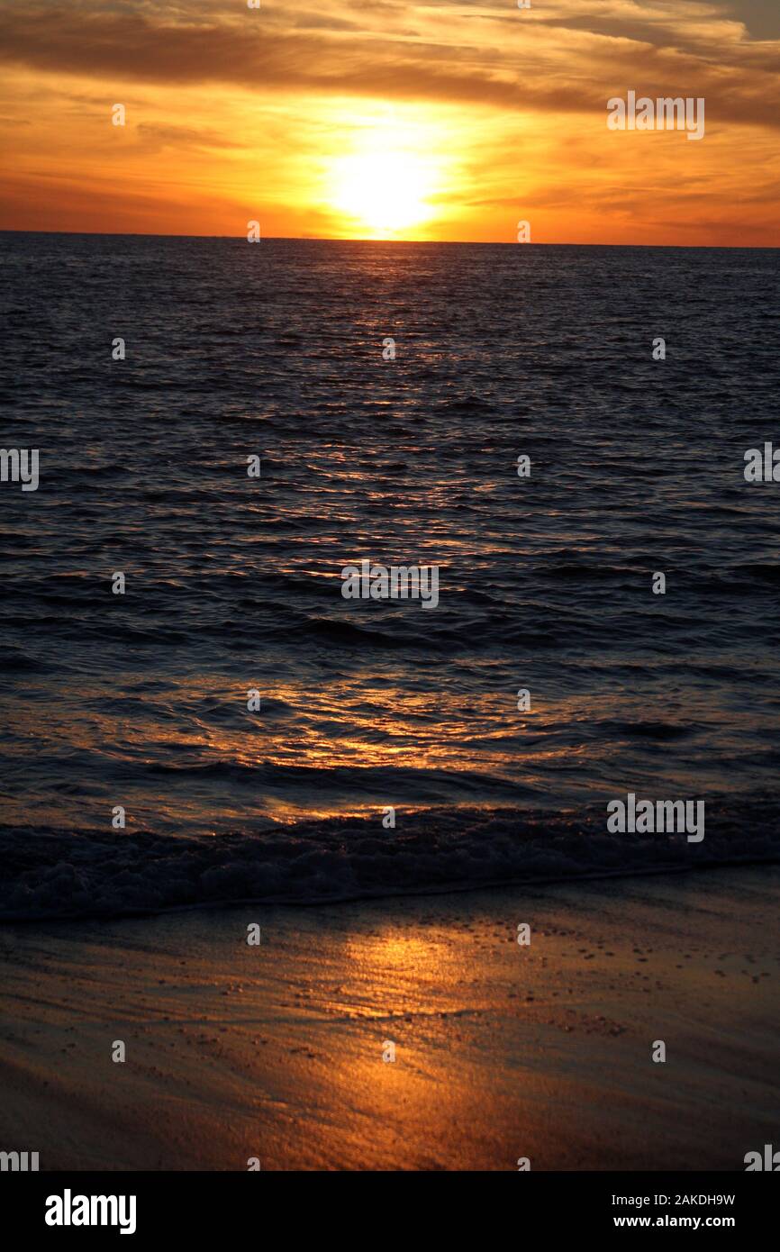 Sunset at the Atlantic Ocean Stock Photo - Alamy