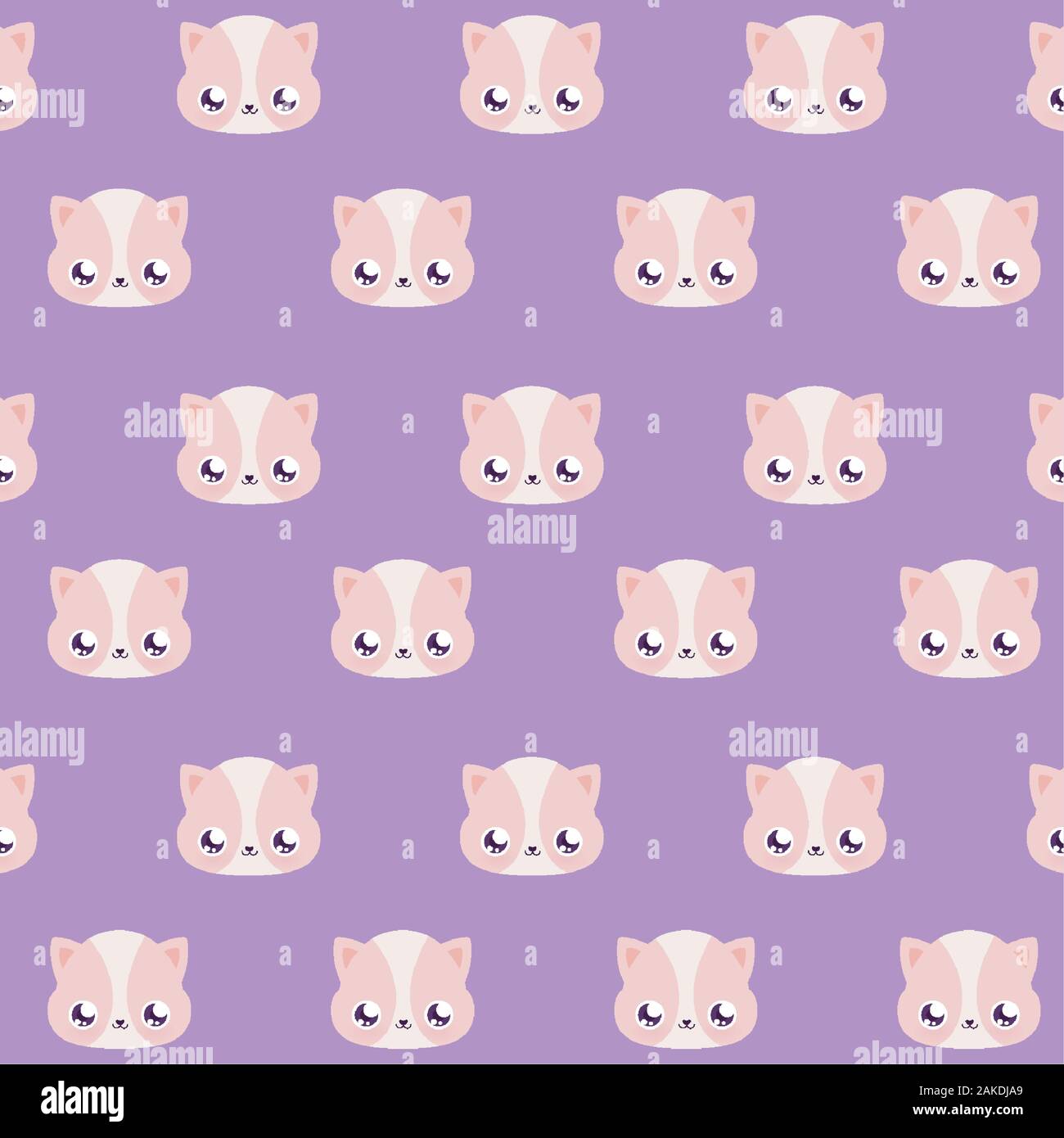 Cute cats cartoons background design, Animal zoo life nature character ...