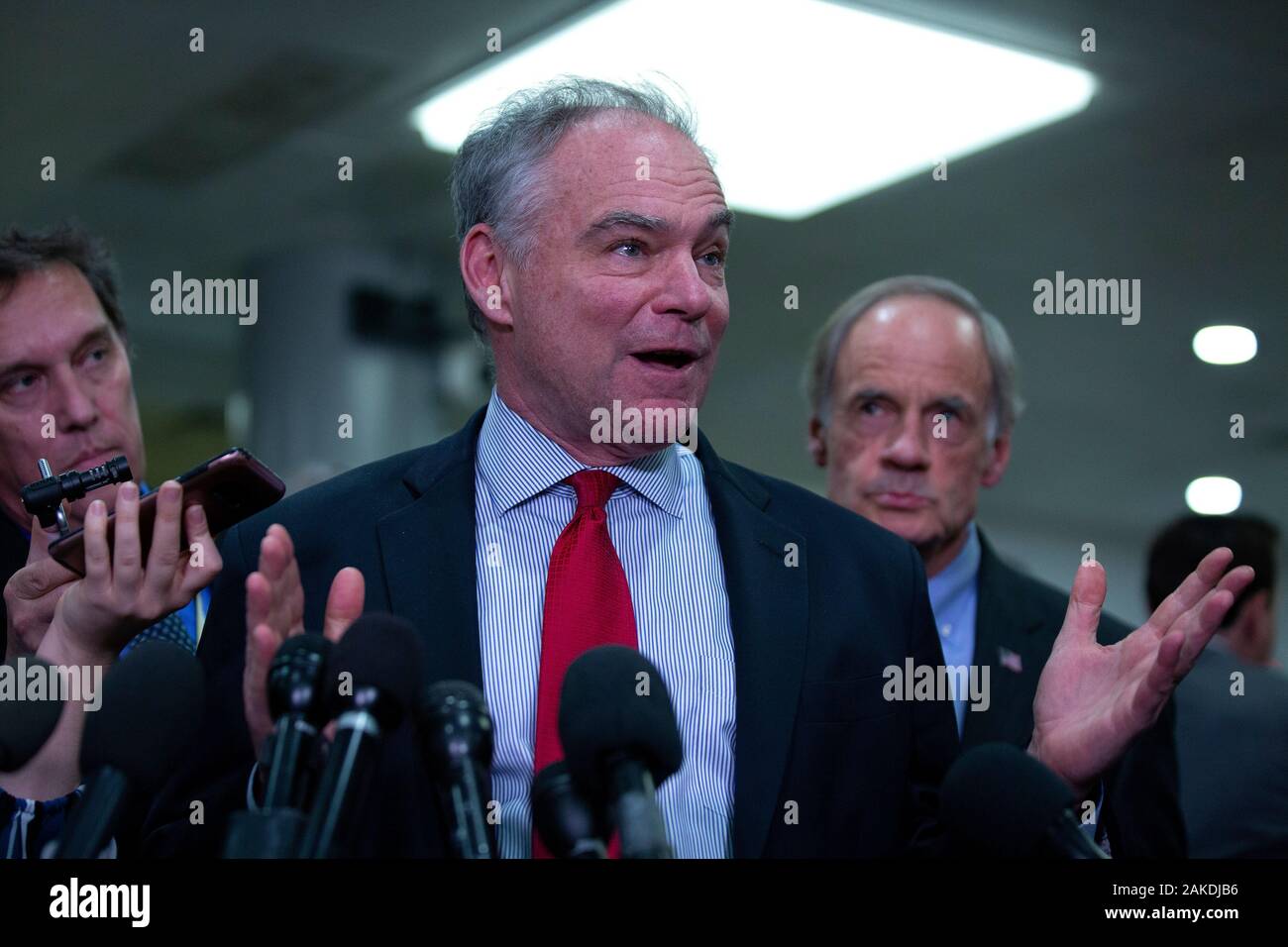 Washington DC, USA. 8th January, 2020. United States Senator Tim Kaine ...
