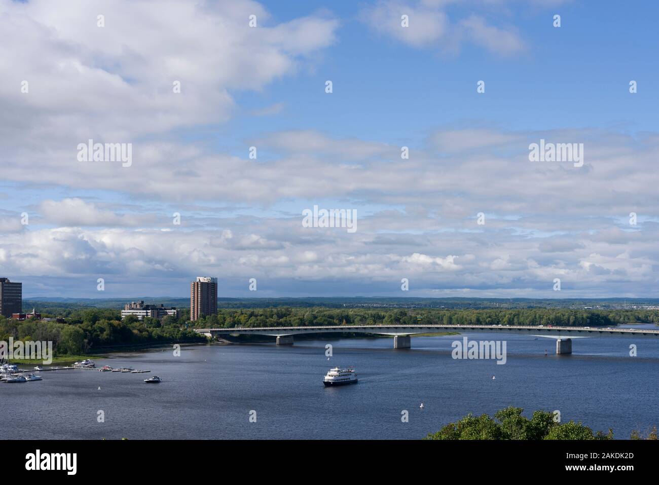 The Ottawa River in the Canadian provinces of Ontario and Quebec. It is ...
