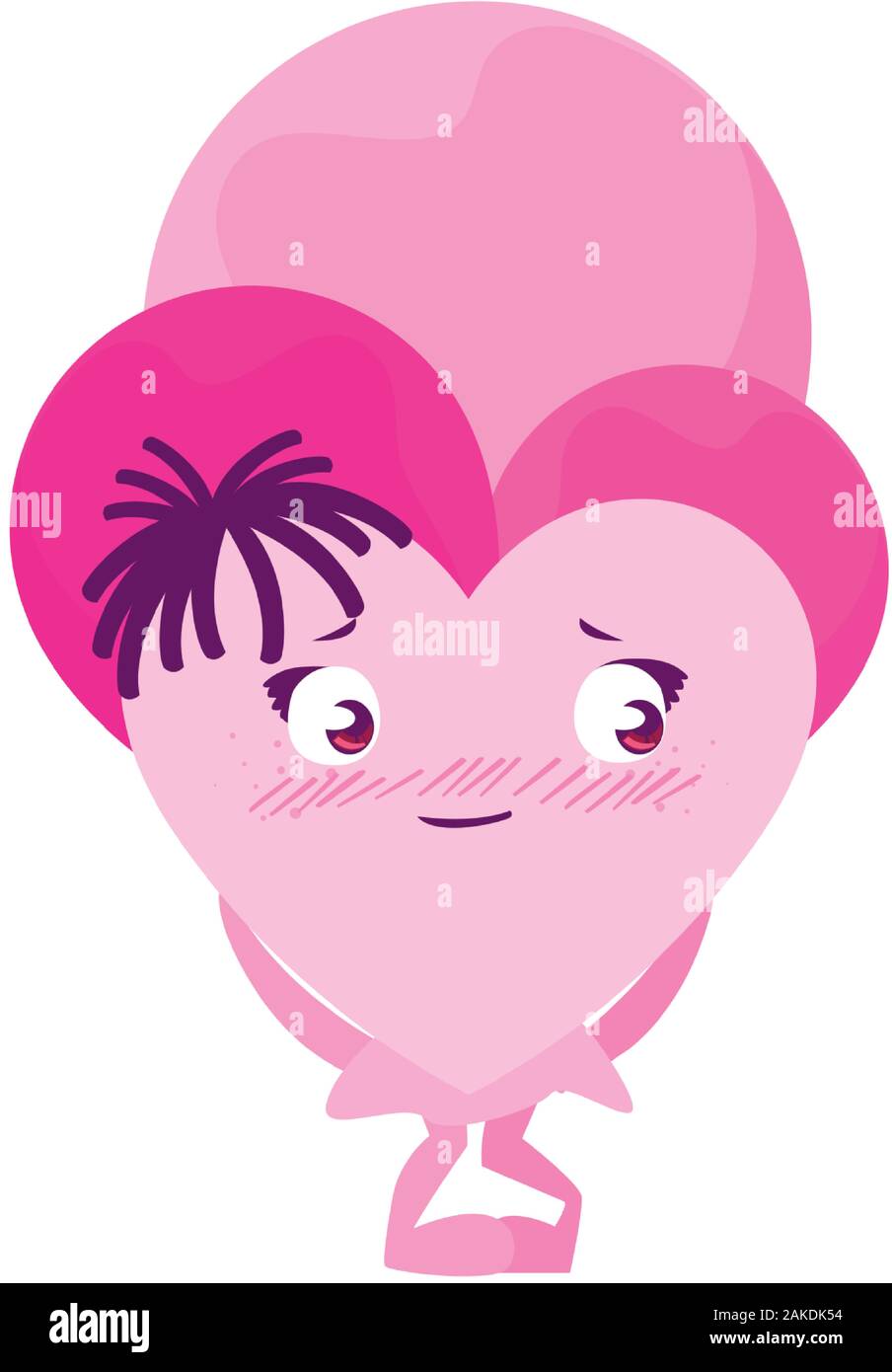 Female heart cartoon design of love passion romantic valentines day ...