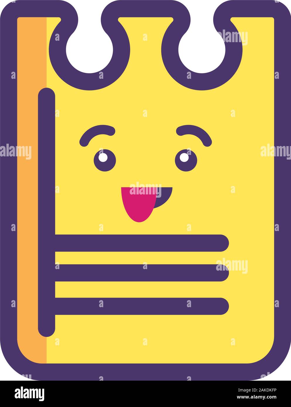 piece of note cartoon design, Kawaii expression cute character funny ...