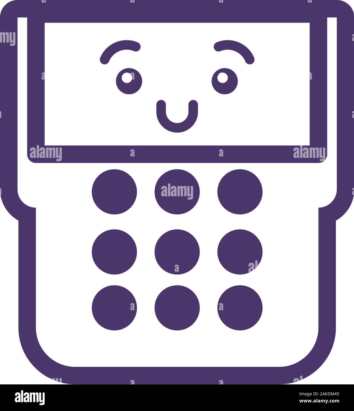 calculator cartoon design, Kawaii school expression cute character ...