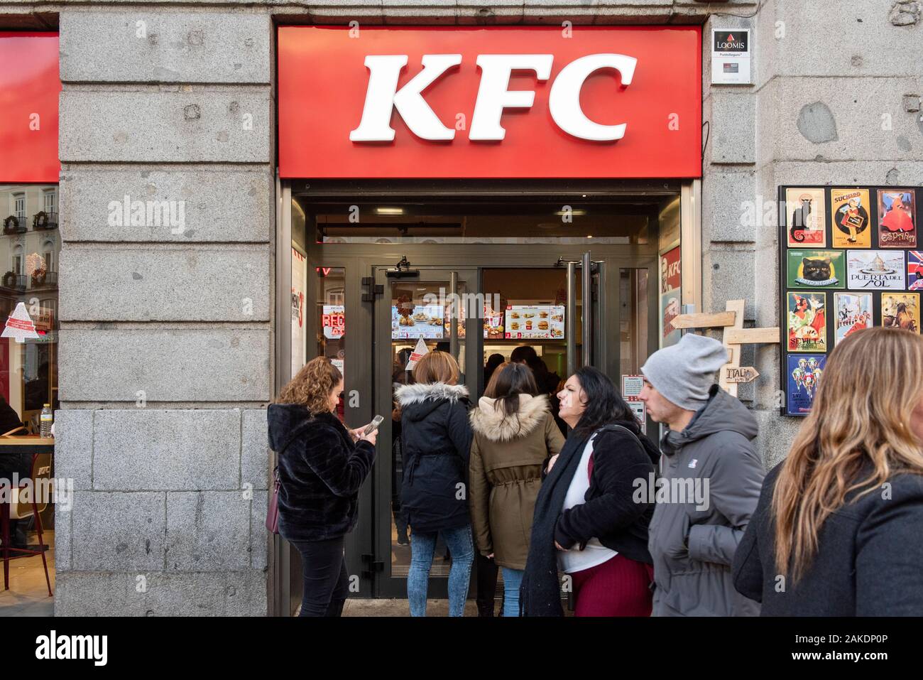 American fast food chicken restaurant chain Kentucky Fried Chicken KFC ...