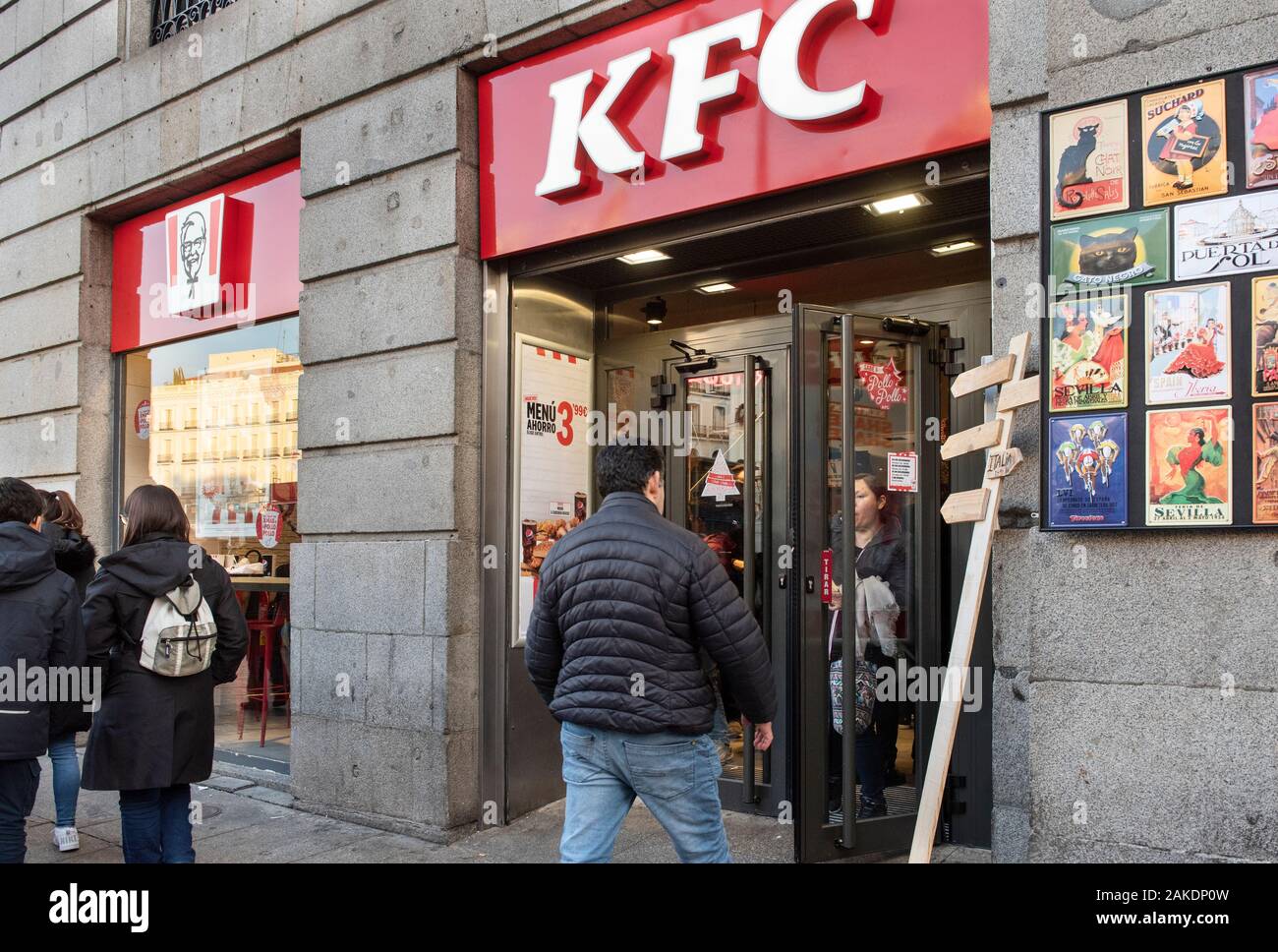 American fast food chicken restaurant chain Kentucky Fried Chicken KFC ...