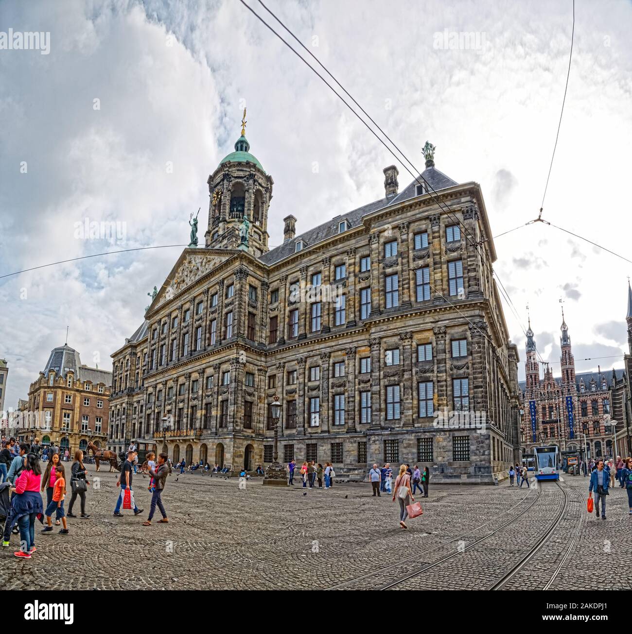 Amsterdam Royal palace at the Dam square Stock Photo - Alamy