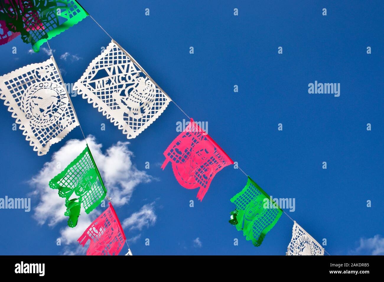 Mexican Independence Day Viva Mexico banners over a street in San ...