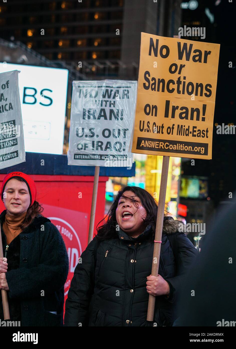 No War On Iran Protest Stock Photo - Alamy