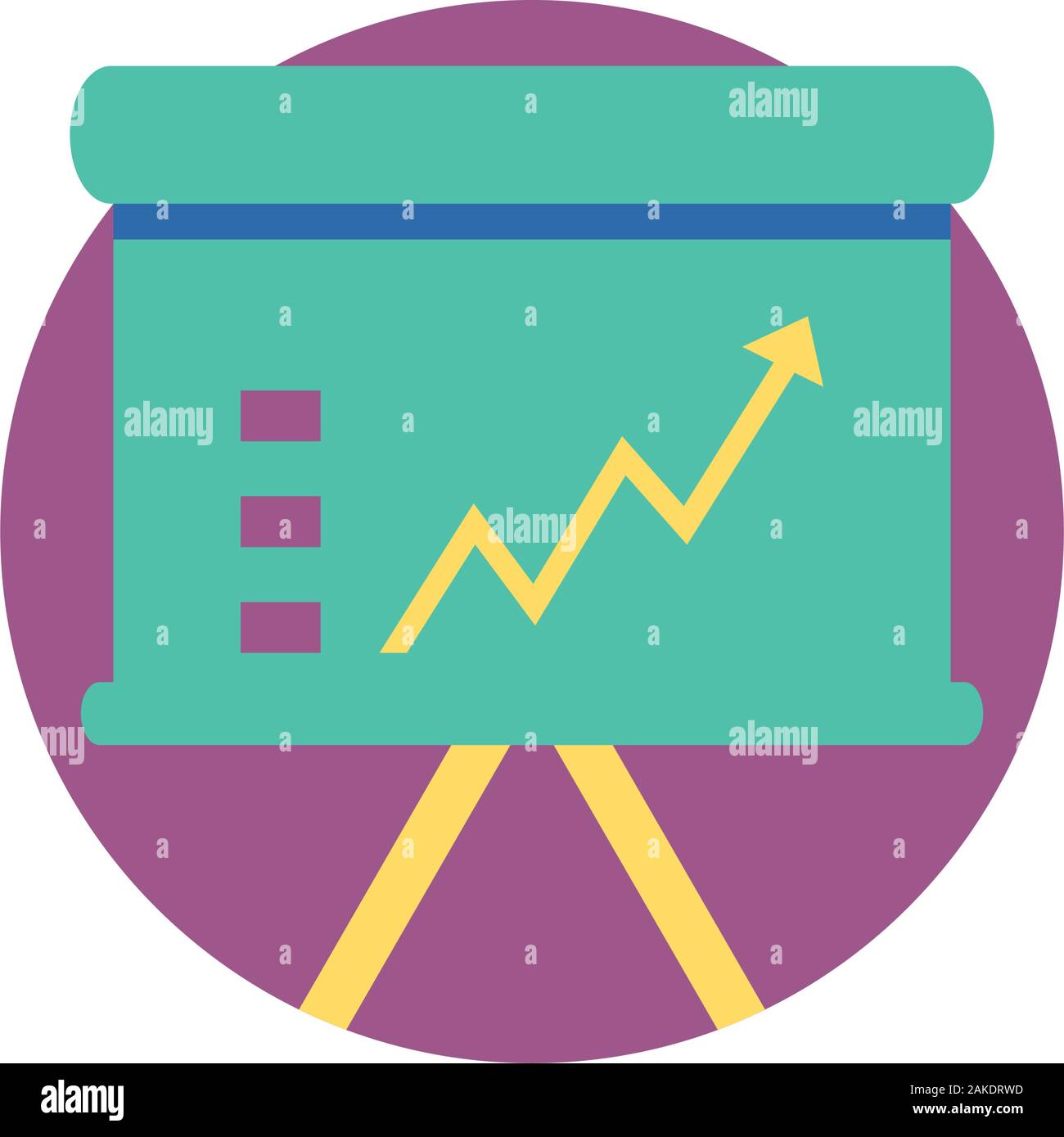 Increase arrow over board design, workflow infographic data information ...